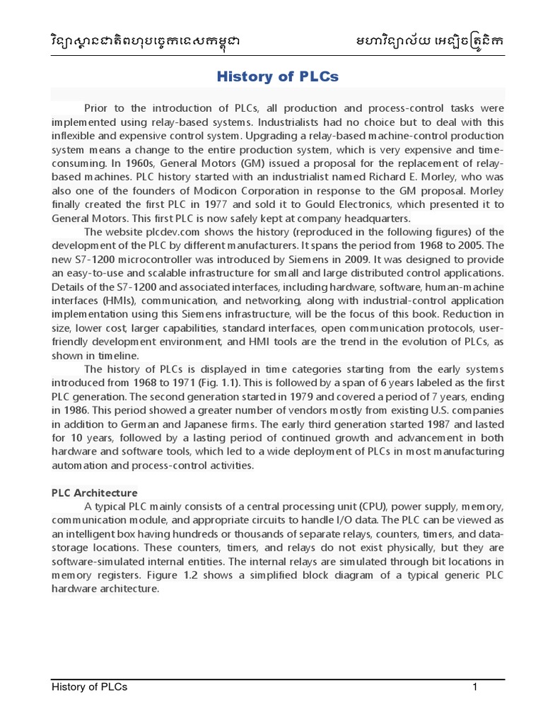02-History of PLC | PDF | Programmable Logic Controller | Information ...