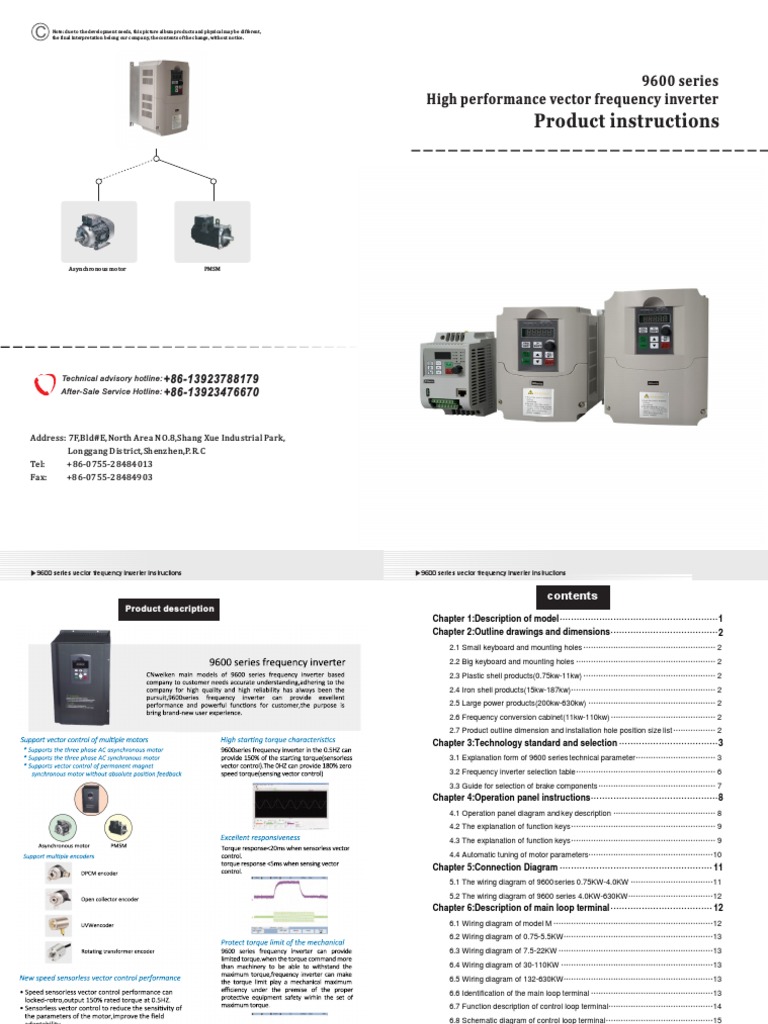 9600 Inverter Manual | PDF