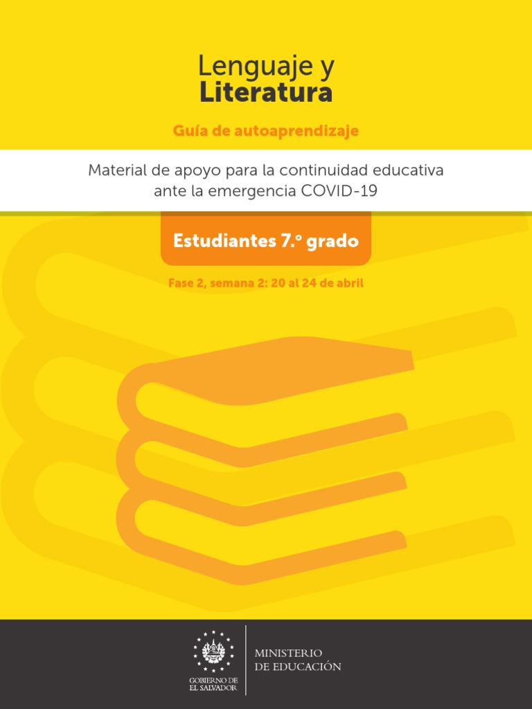 Guía de Aprendizaje - 7mo Grado - Lenguaje - Fase 2 - Semana 2 | PDF | Cuentos