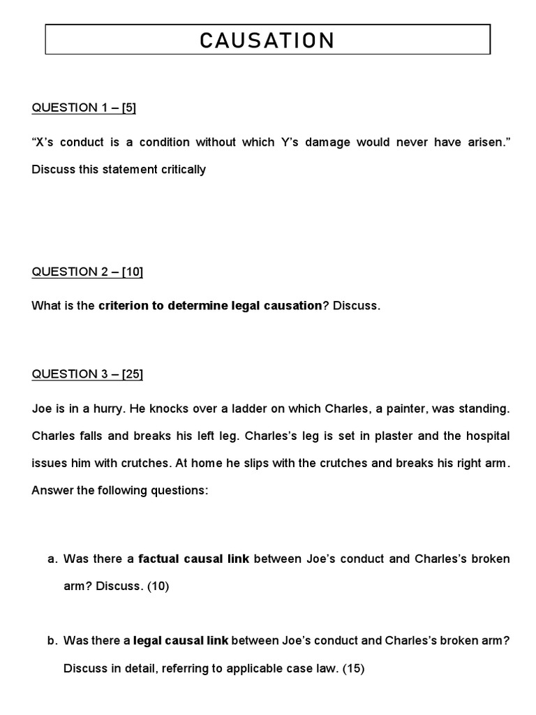 Causation | PDF | Causation (Law) | Medical Specialties