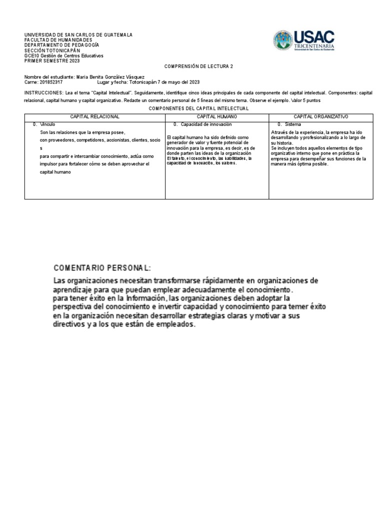 Comprensión de Lectura 2 Primer Semestre 2023 GCE10 | PDF | Business ...
