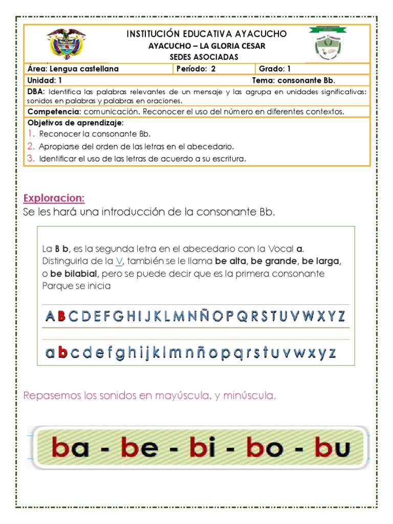 Consonante BB | PDF | Artes del Lenguaje y Comunicación