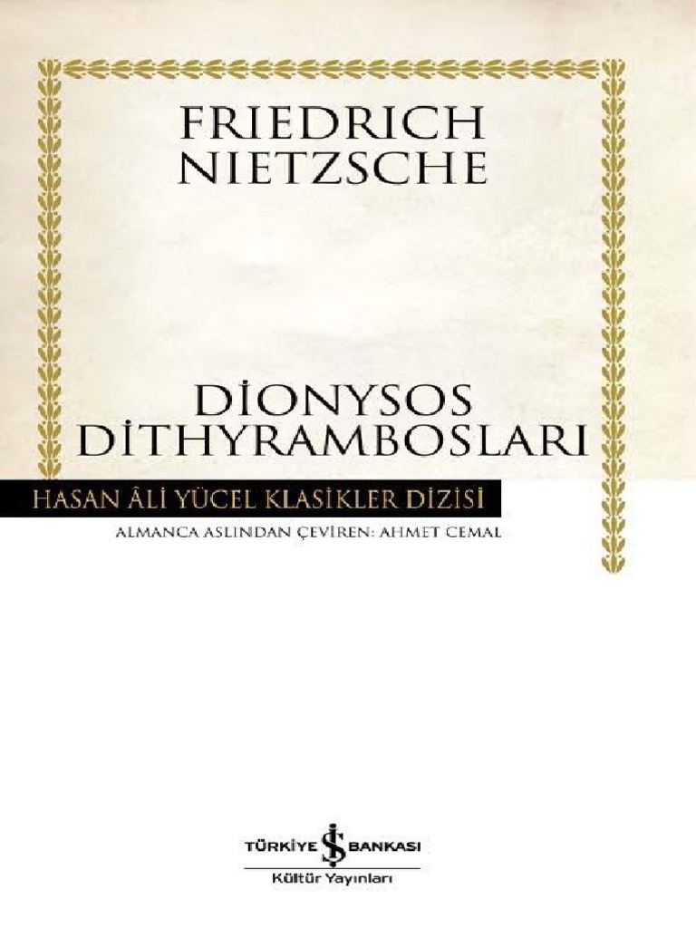 Dionysos Dithyrambosları, Friedrich Wilhelm Nietzsche | PDF
