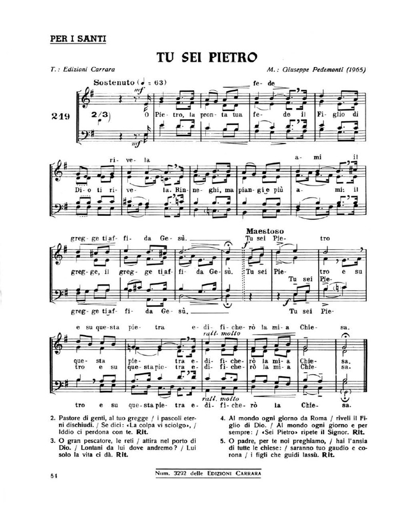Tu Sei Pietro | PDF