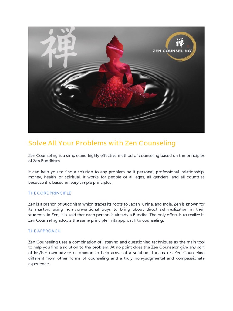 Zen Counseling Intro | Download Free PDF | Counseling Psychology ...