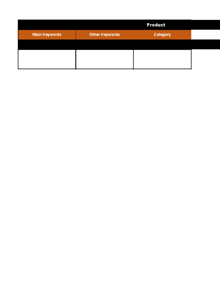13-Product Hunting Excel Sheet | PDF