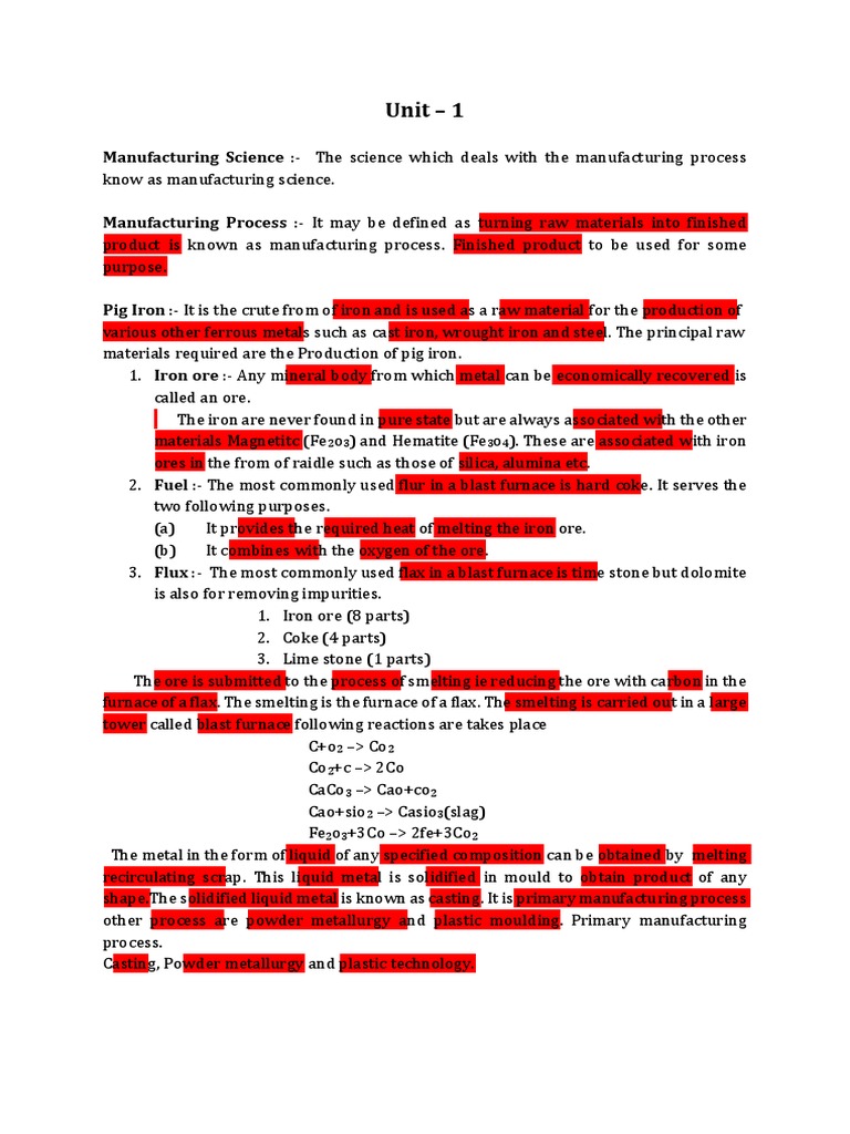 Manufacturing Process | PDF