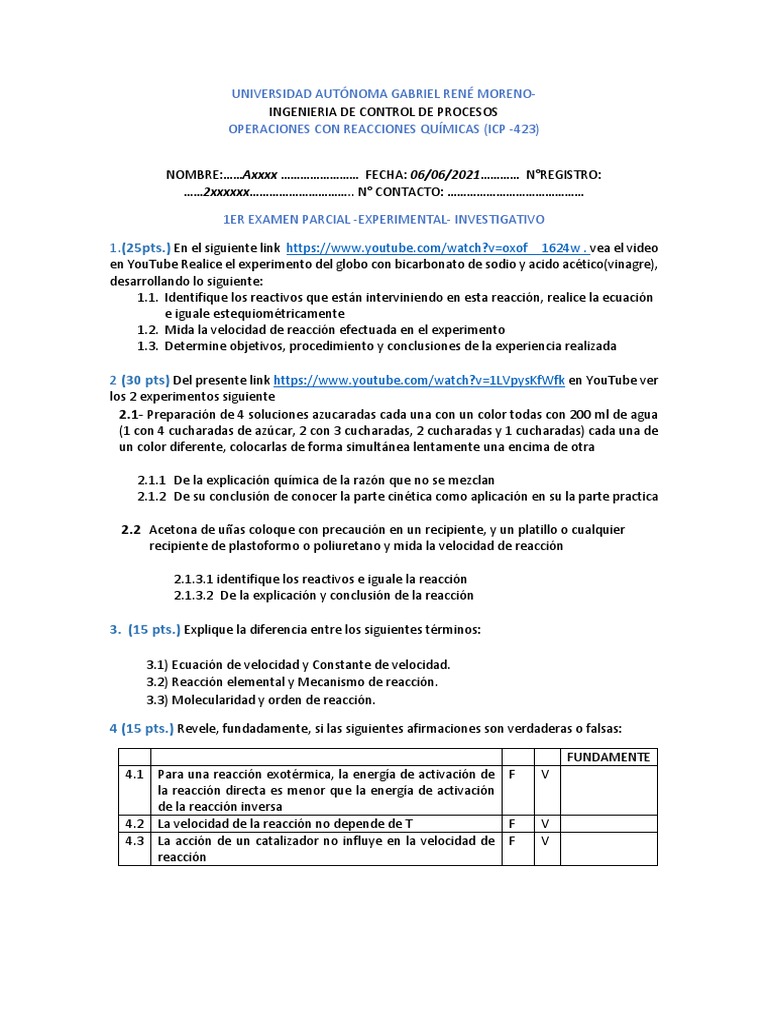 1er Examen Parcial 1-2021 Resuelto | PDF