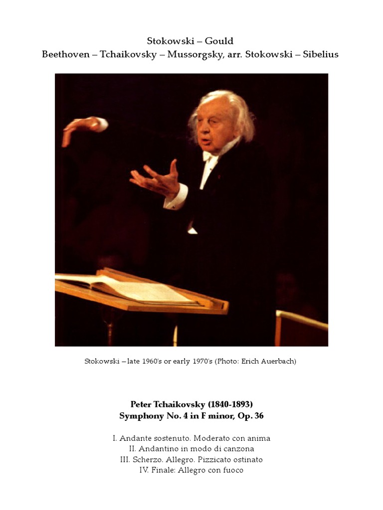 Information - Beethoven -Tchaikovsky - Mussorgsky arr. Stokowski ...