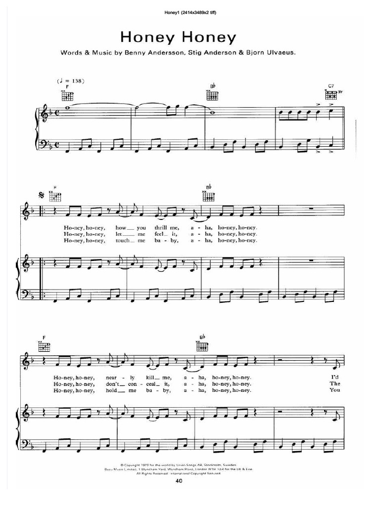 Honey Honey ABBA | PDF