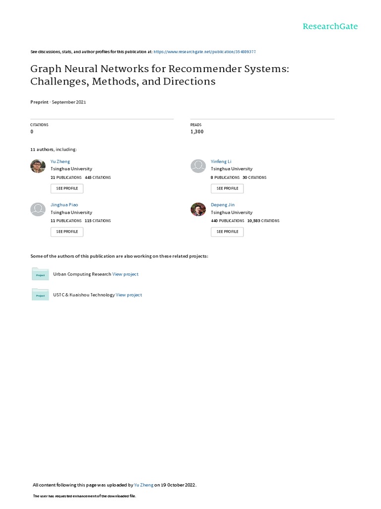 Graph Neural Networks For Recommender Systems Chal | PDF | Applied Mathematics | Systems Science