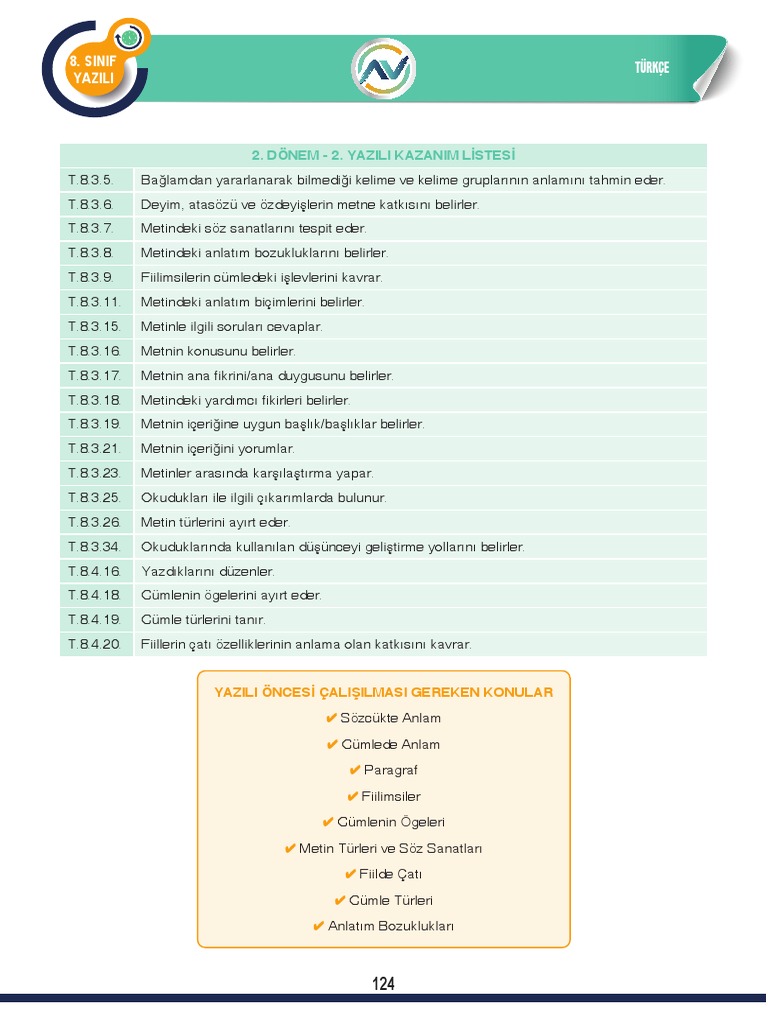 8 Turkce Yaz Haz | PDF