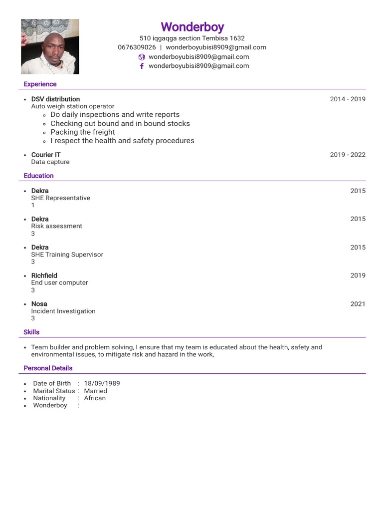 Intelligent CV Document | PDF