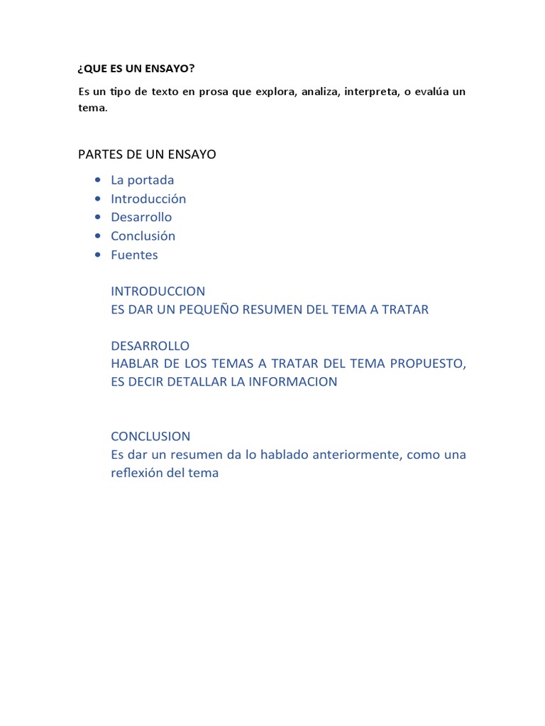 Que Es Un Ensayo | PDF