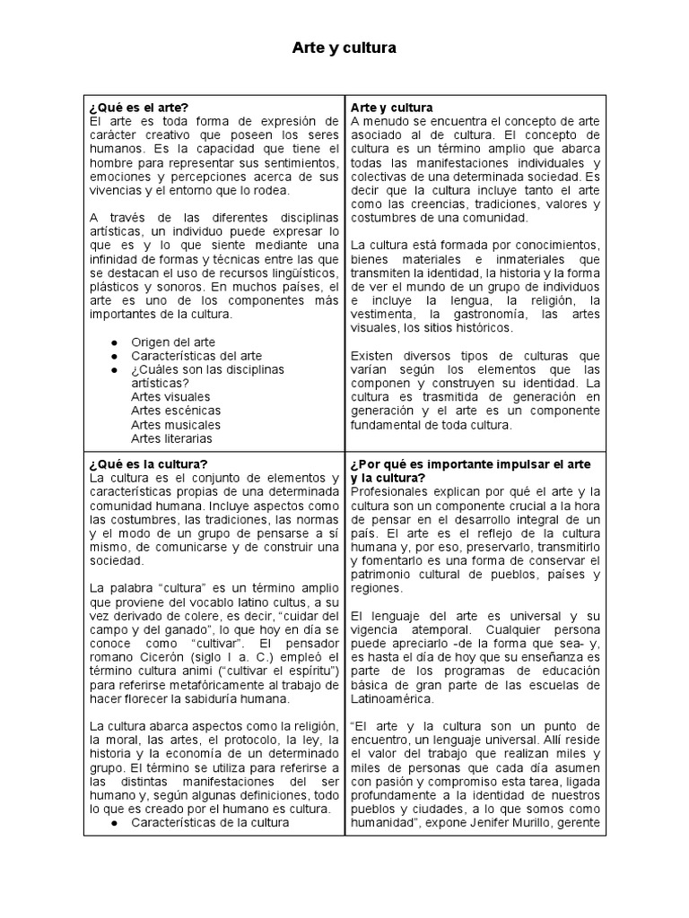 Arte Y Cultura Pdf
