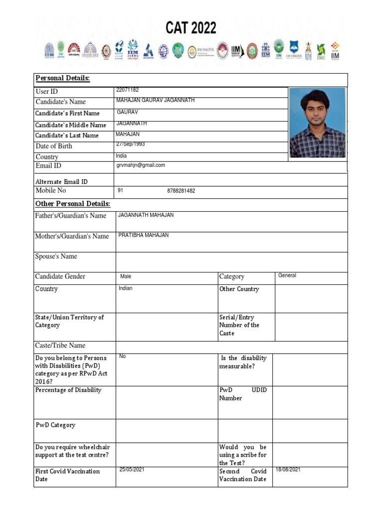 Personal Details:: User ID Candidate's Name | PDF | Academic Degree | Educational Stages