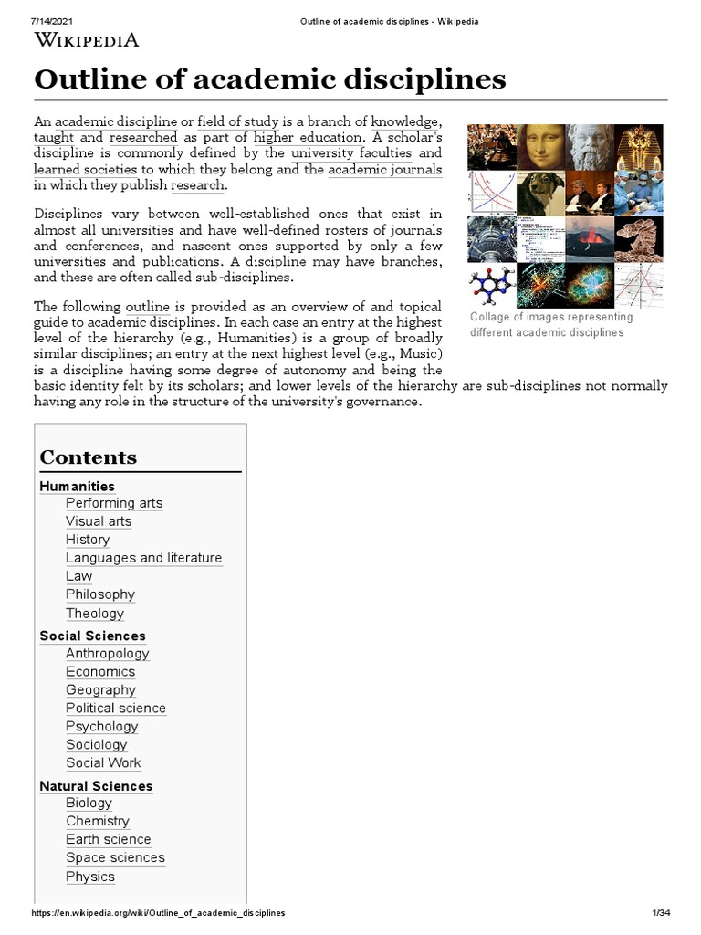 Overview of Academic Disciplines | PDF | Mathematical Analysis ...