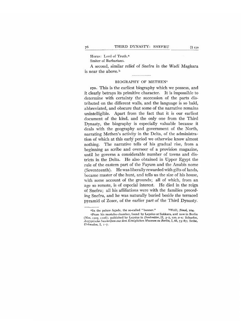 (-2600) Biography of Methen | PDF | Ancient Peoples | Ancient Africa