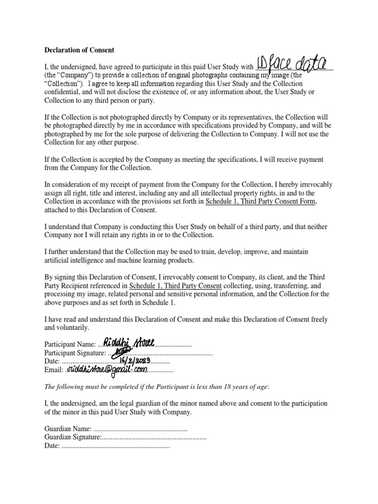 Inndodata Consent Form | PDF | Consent | Data