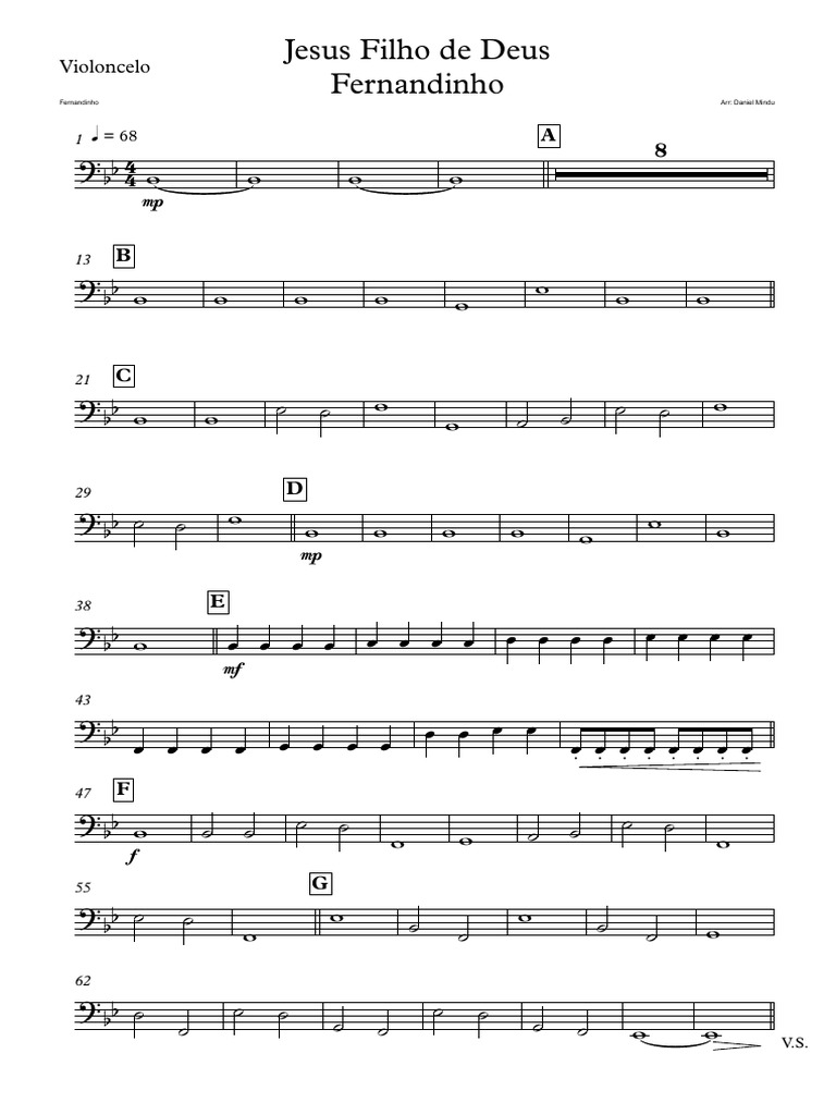 Jesus Filho De Deus Violoncelo Pdf