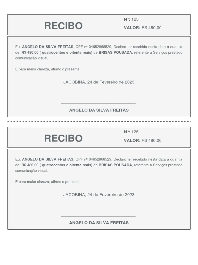 Recibo Gerador de | PDF