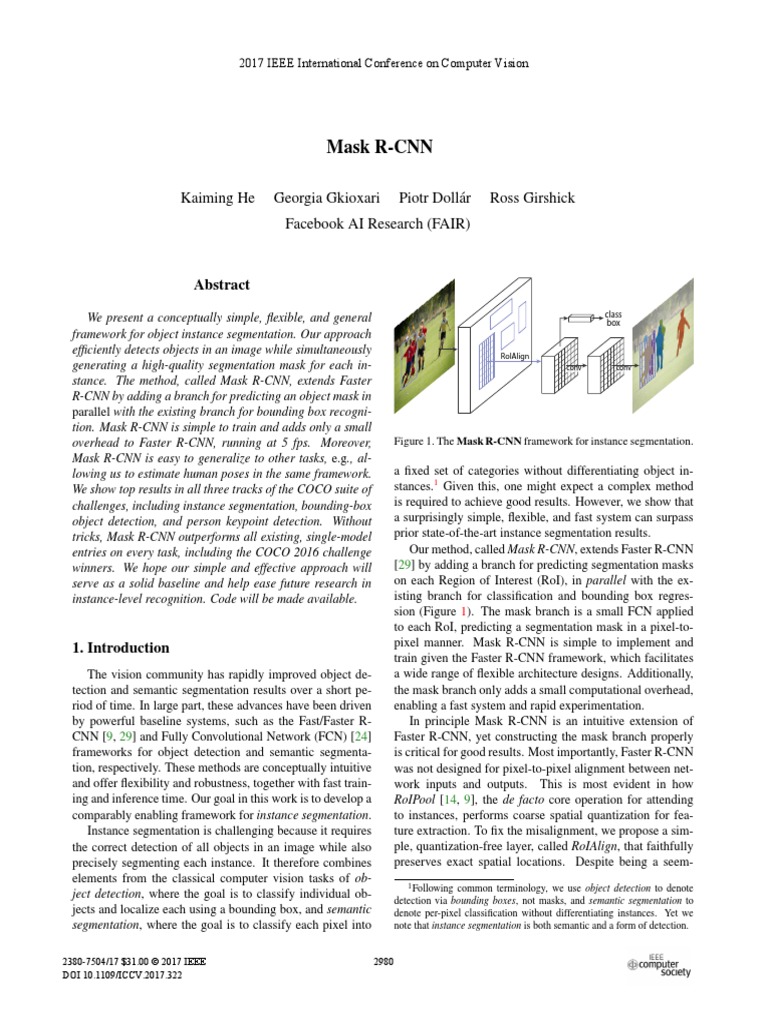 Mask R-CNN: Advanced Instance Segmentation | PDF