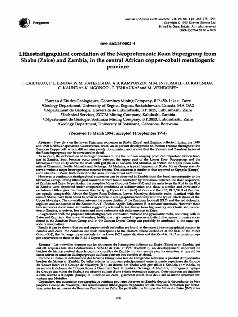 Lithostratigraphical Correlation of The | PDF | Earth Sciences | Rocks