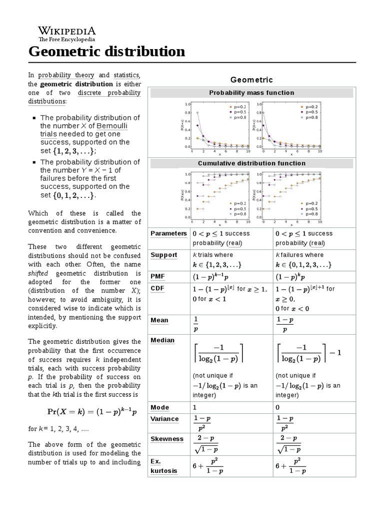 Geometric Distribution | PDF