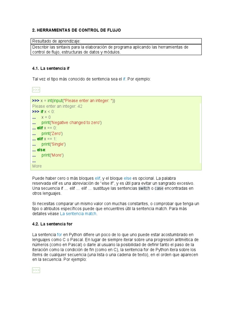 Herramientas de Control de Flujo | PDF