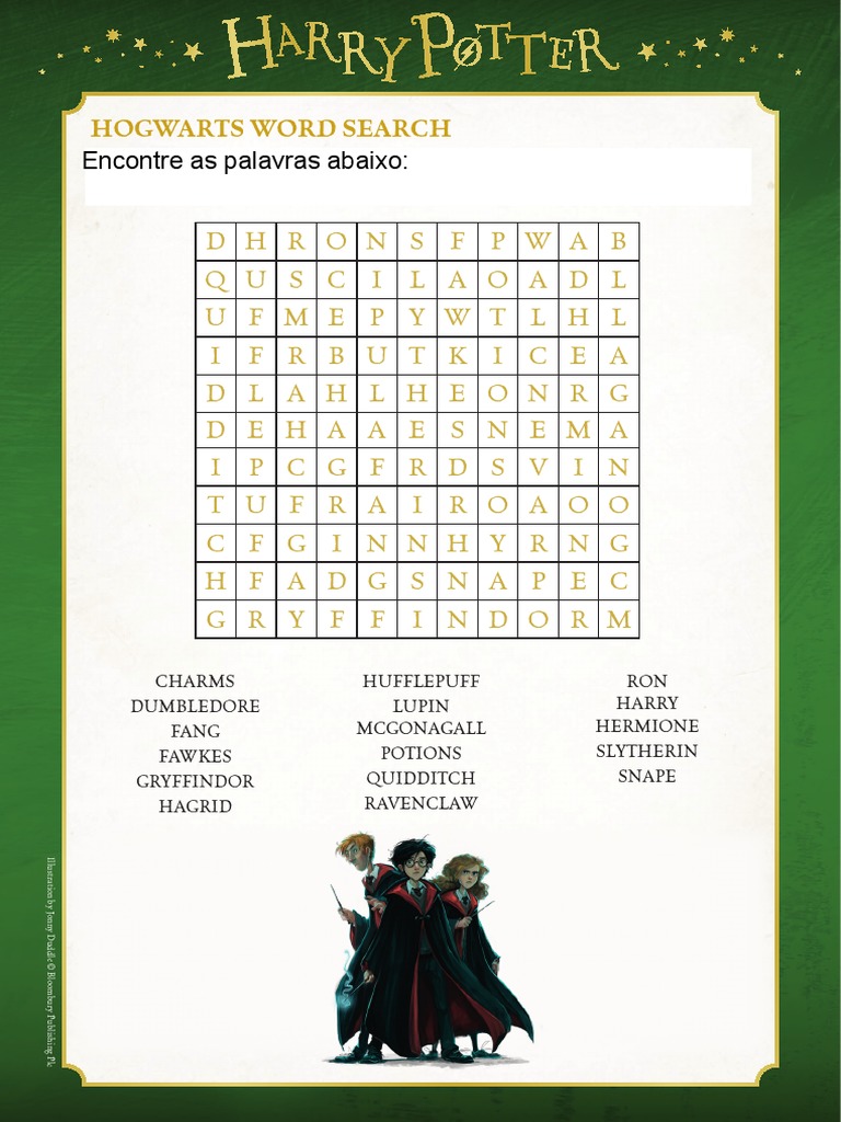 Harry Potter Hogwarts Word Search Worksheet 7-11 | PDF