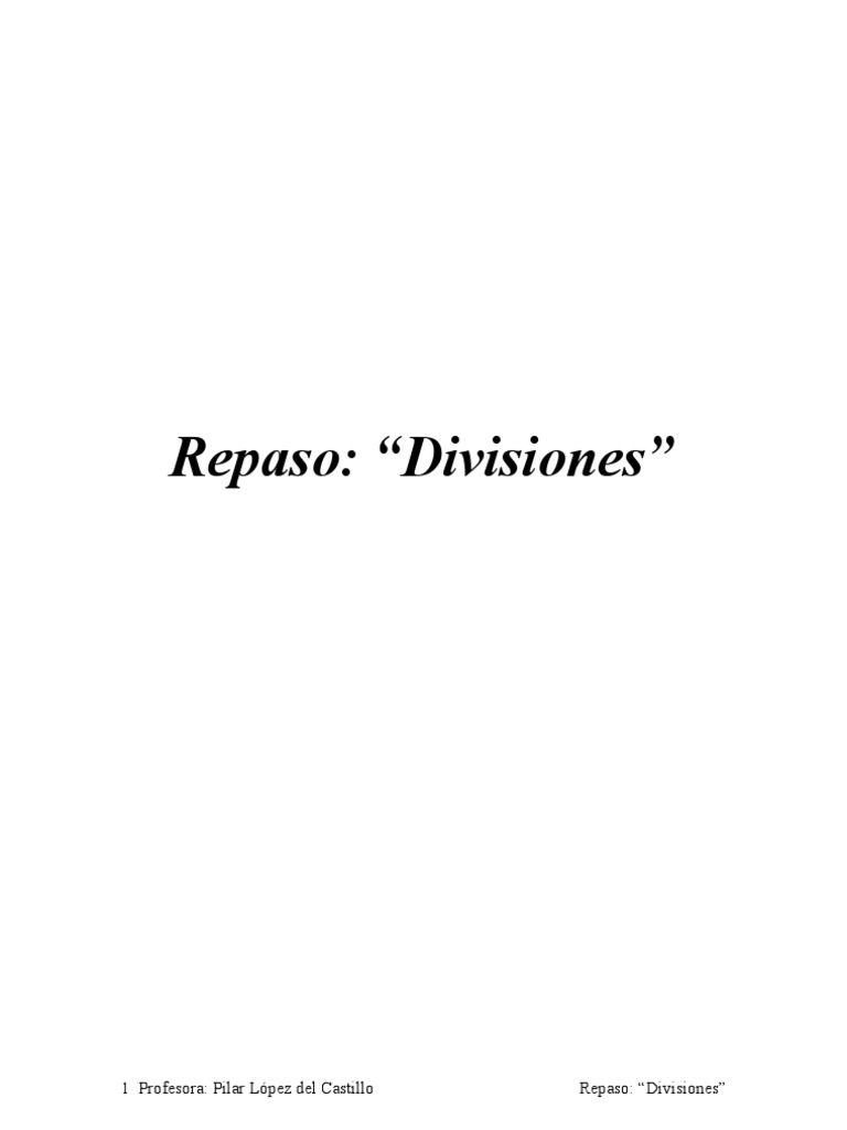 Divisiones Profesora Virtual | PDF | División (Matemáticas) | Euro