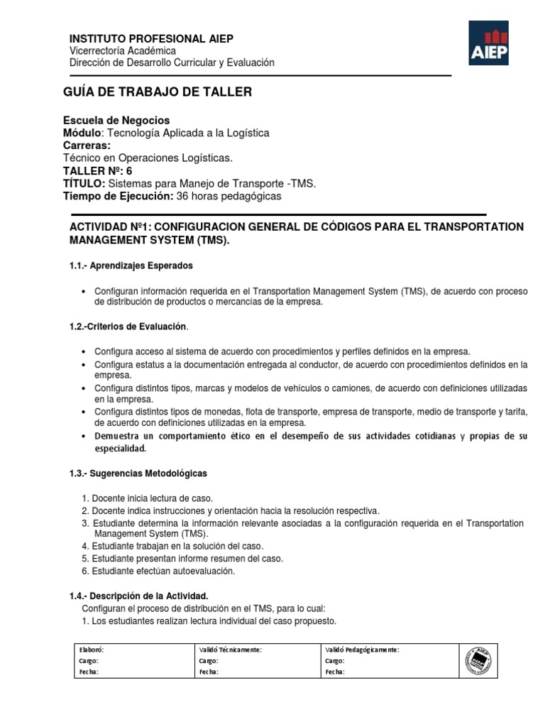 Guía Taller Invas 6 | PDF | Negocios | Informática