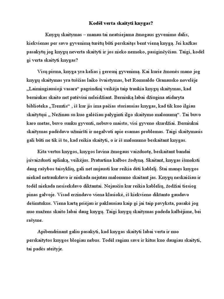 Katrina Miliunaite 1c Rasinys 3 | PDF