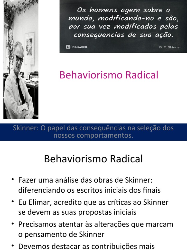 Behaviorismo Radical Parte 1 | PDF