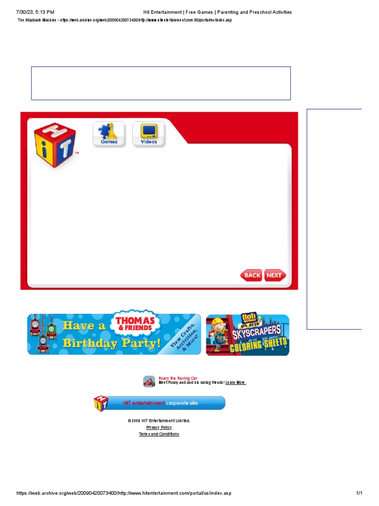 Hit Entertainment: Preschool Activities | PDF | Games & Activities