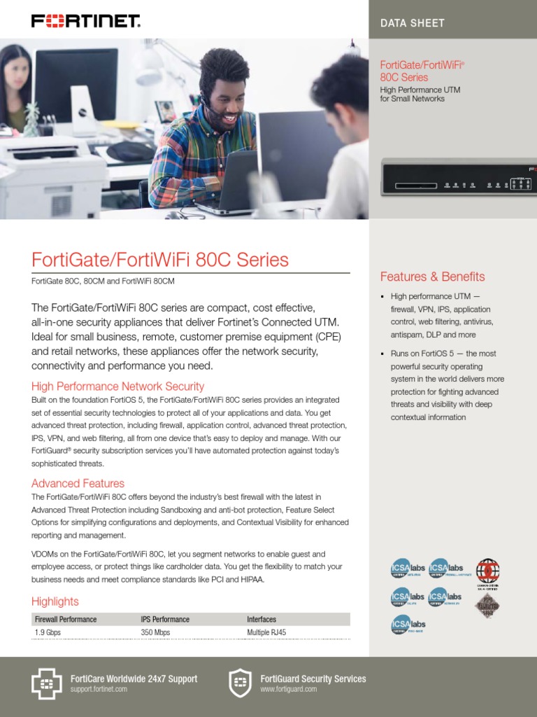 FortiGate 80C | PDF | Computer Network | Firewall (Computing)