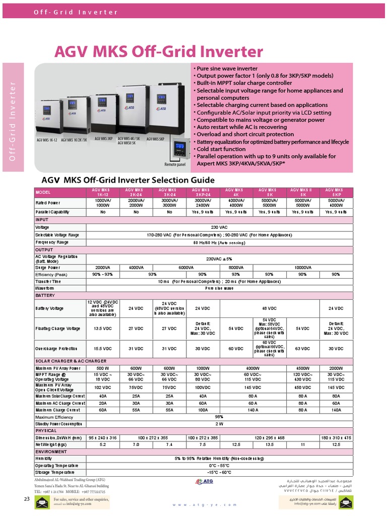 ATG Inverter Axpert MKS | PDF