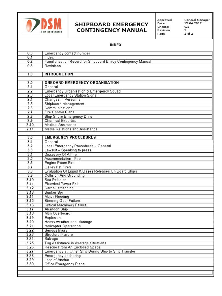 Shipboard Emergency Guide | PDF | Technology & Engineering