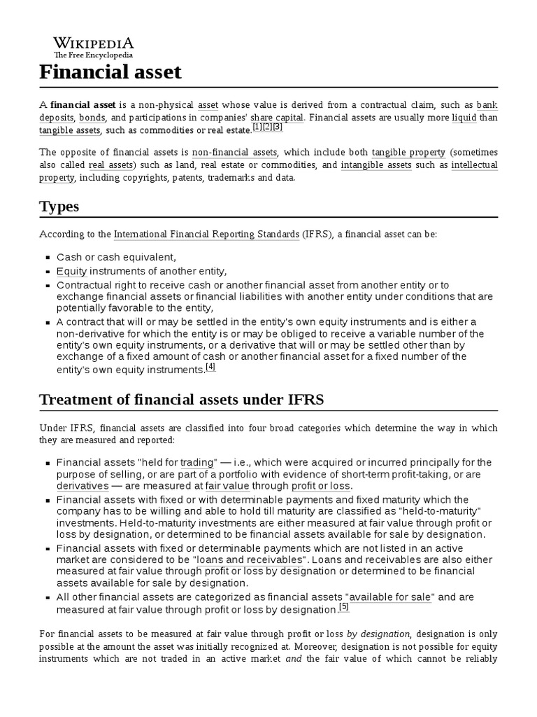 Financial Asset | PDF | Fair Value | Financial Asset