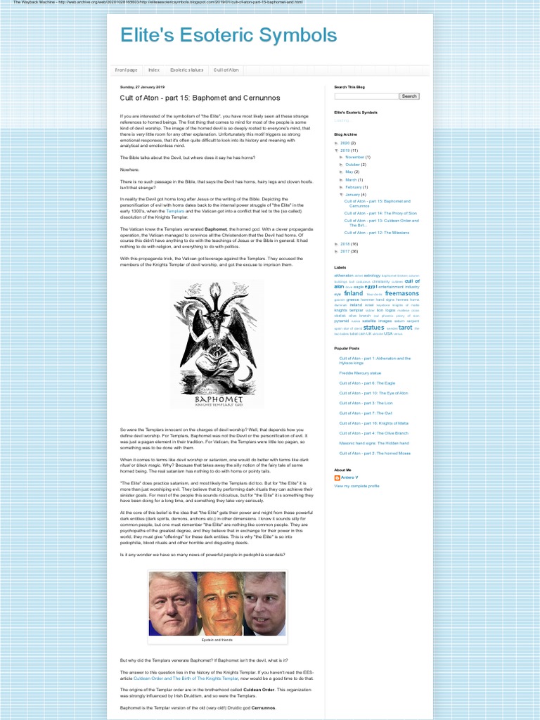 Elite's Esoteric Symbols_ Cult of Aton - part 15_ Baphomet and ...