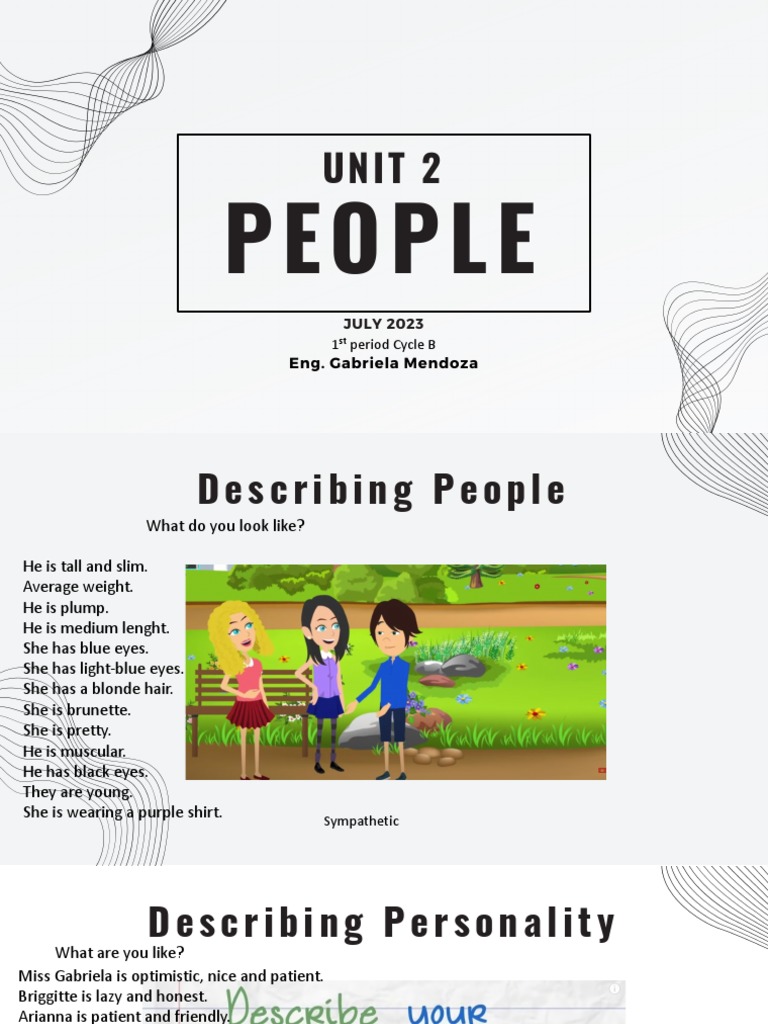 Unit 2 - People | PDF