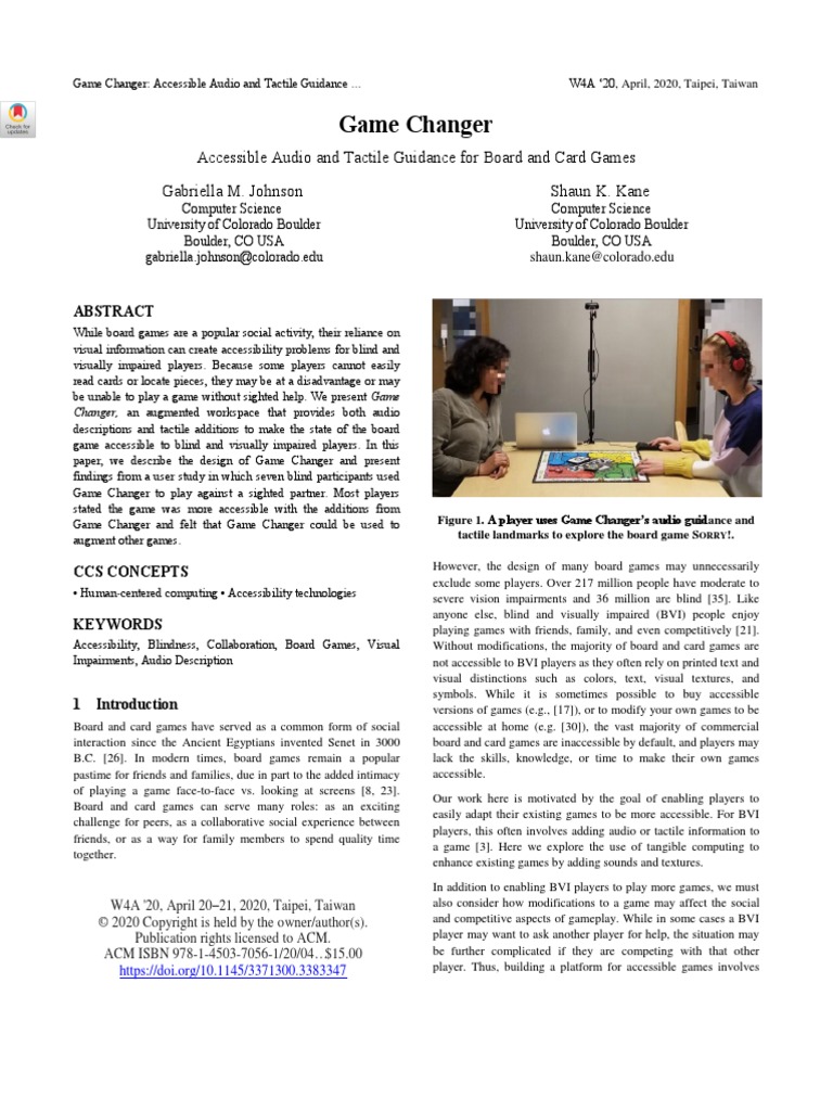 Blind card players | PDF