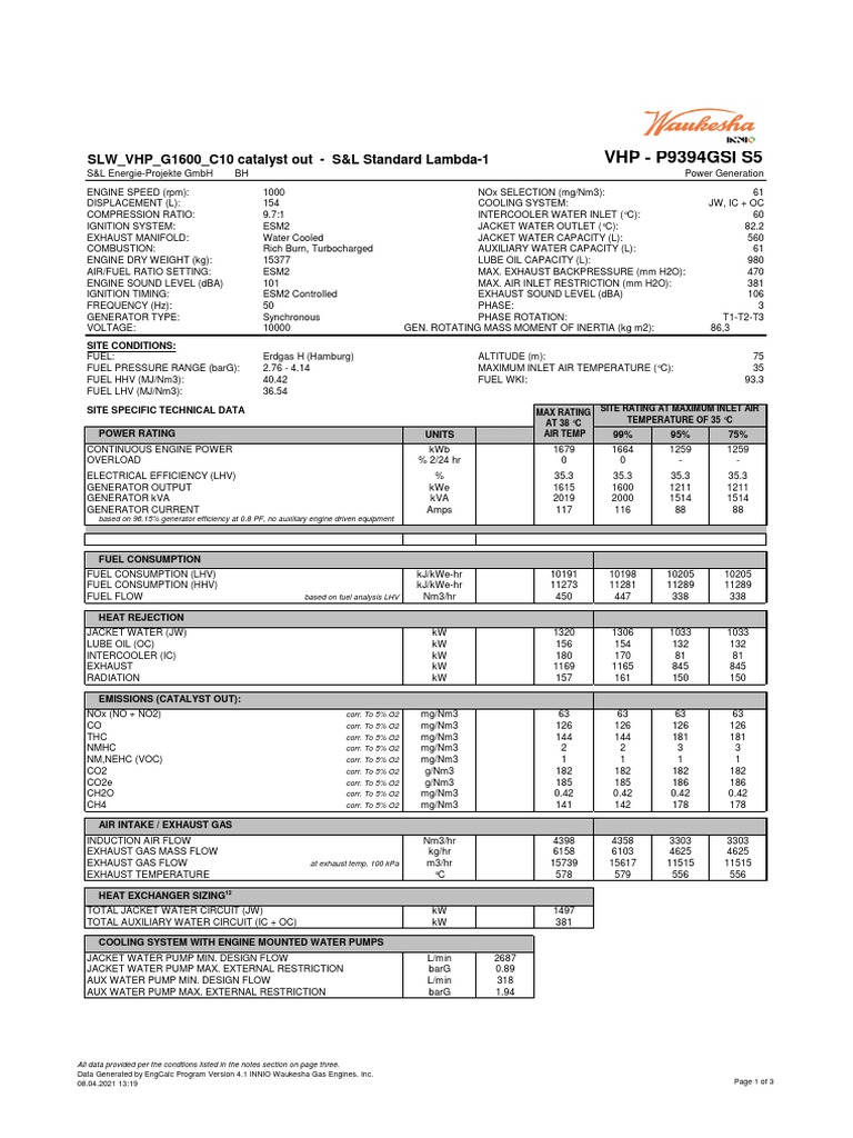 Waukesha - VHP P9394GSI S5 | PDF