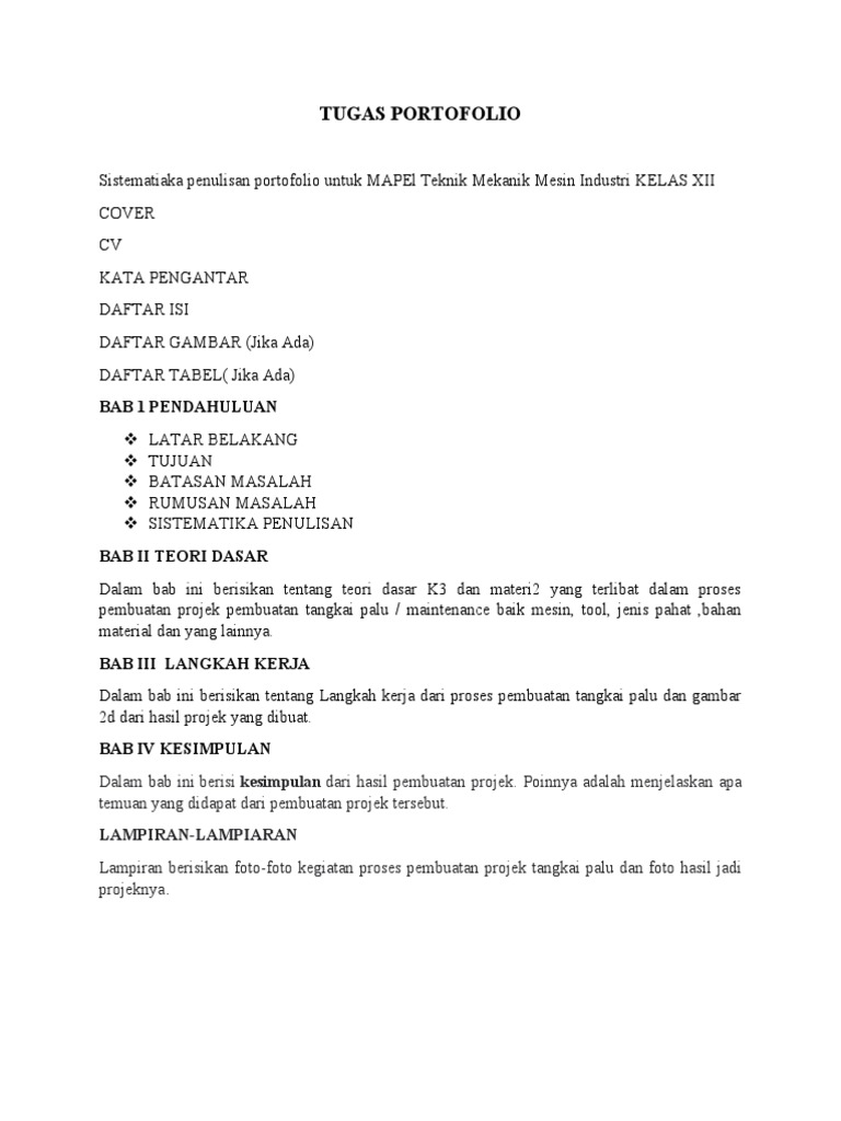 Tugas Portofolio Pembuatan Tangkai Palu Kaca | PDF | Teknologi & Rekayasa