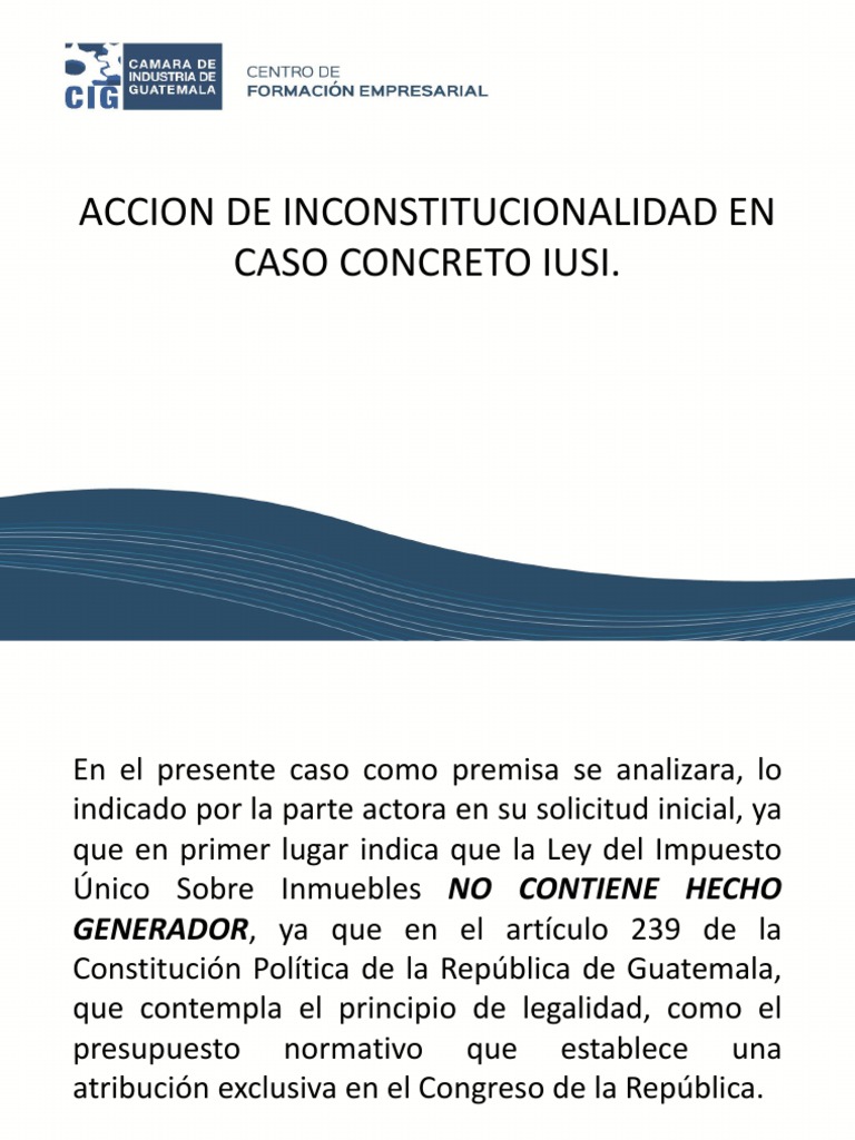 Inconstitucionalidad del IUSI en Guatemala | PDF | Impuestos | Constitución