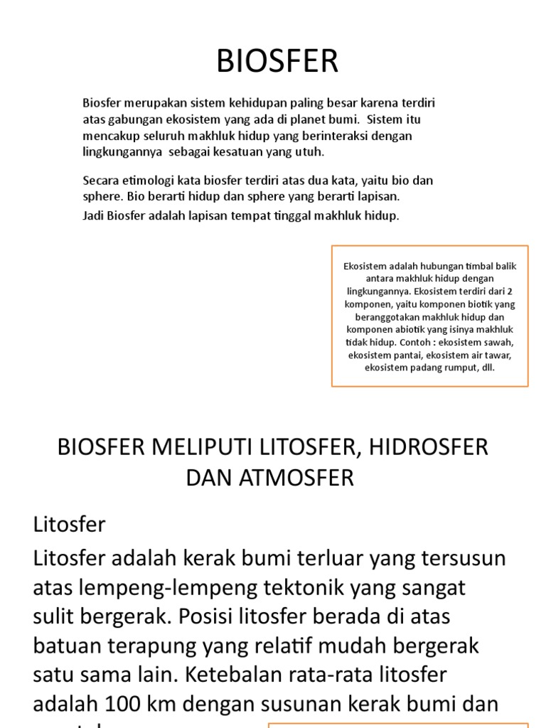 Pengertian Biosfer | PDF | Filsafat | Sains & Matematika