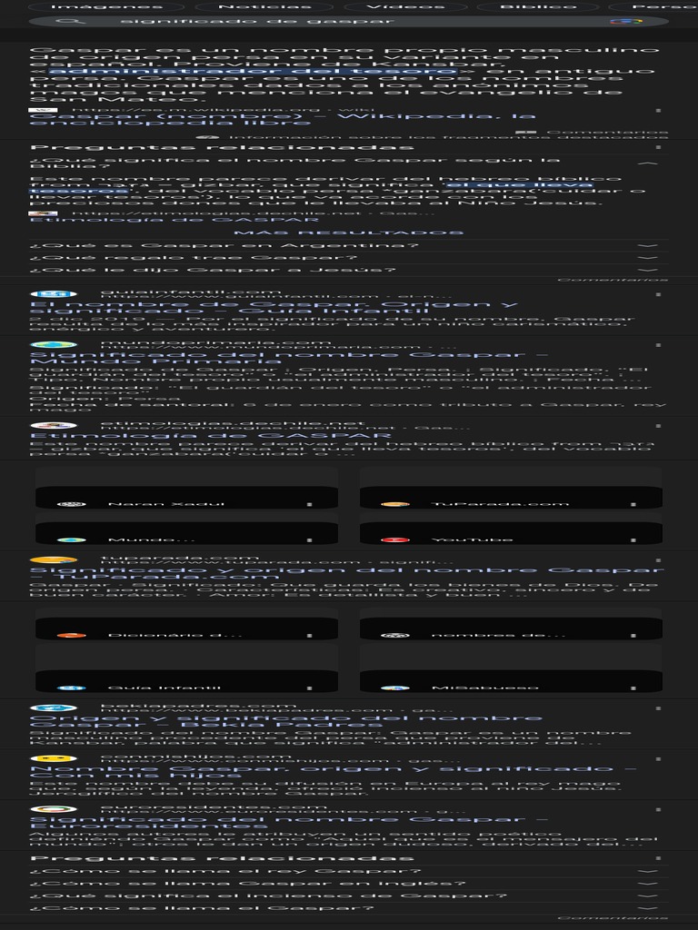 Origen y Significado de Gaspar | PDF | Estudios de idiomas extranjeros ...