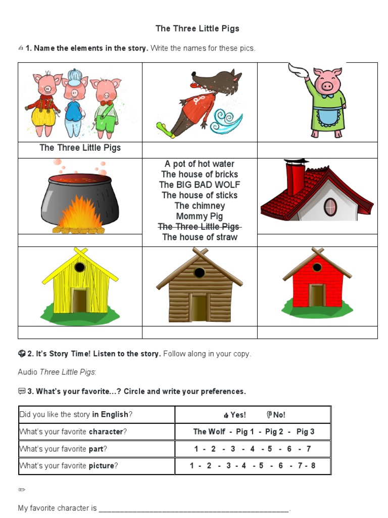 The Three Little Pigs Secuencia Didáctica | PDF