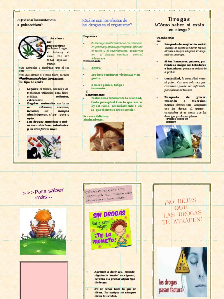 Triptico De Las Drogas 10 Pdf Drogas Drogas Psicoactivas
