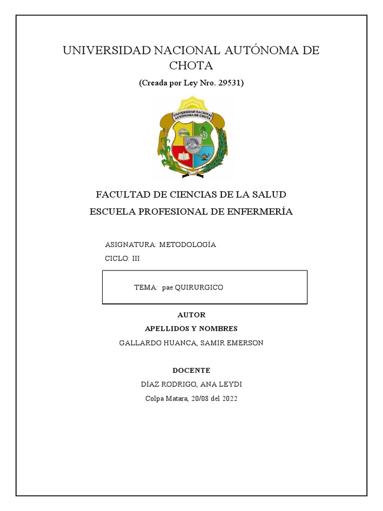 Modelo De Pae 2022 I Pdf Ansiedad Respiración